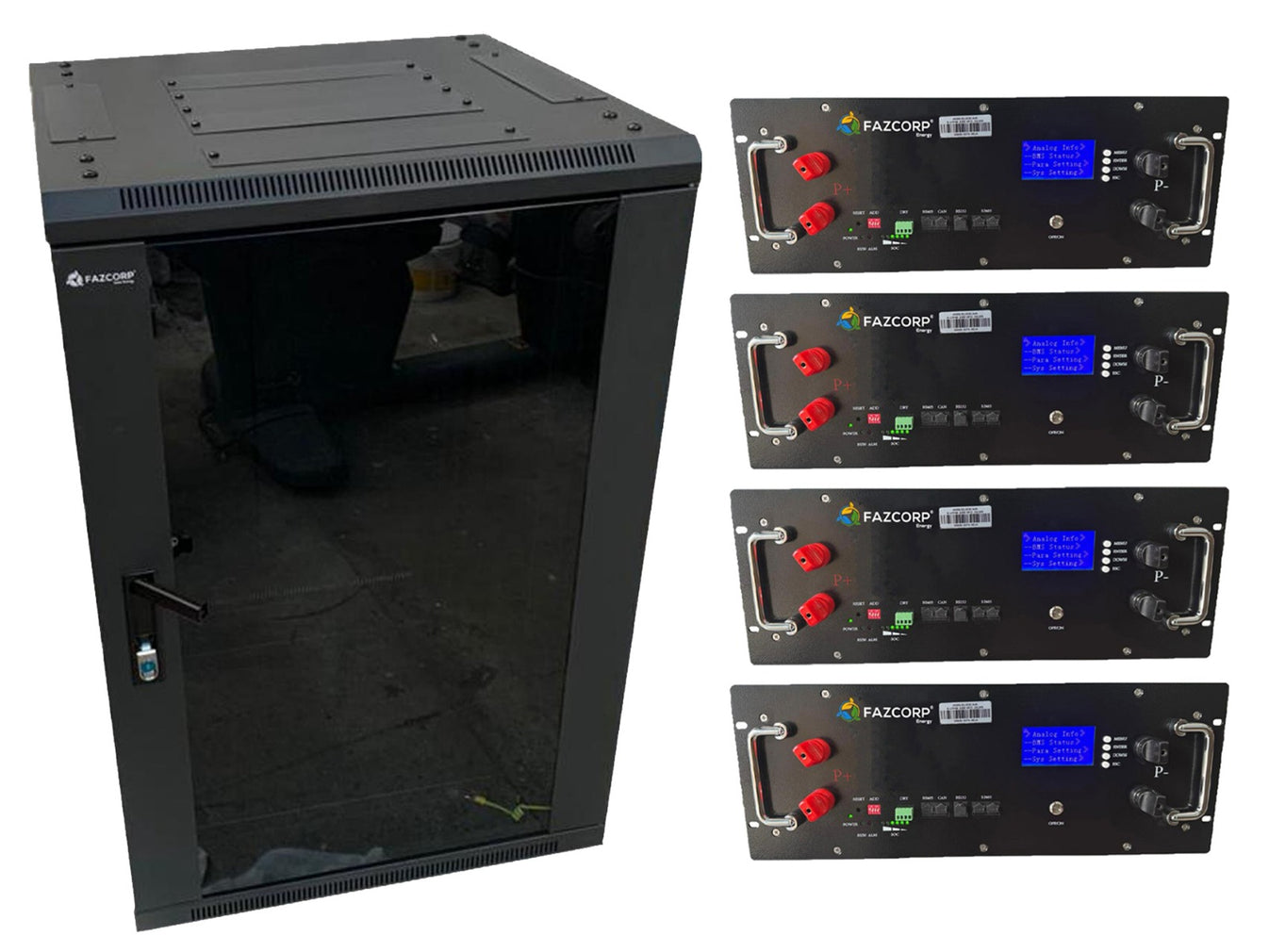 4 LFP Batteries + Cabinet Combo – Fazcorp
