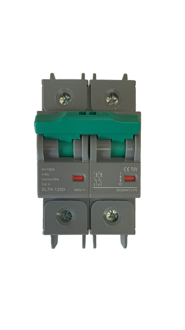 100A DC Circuit Breaker 2-Pole 600V – Fazcorp